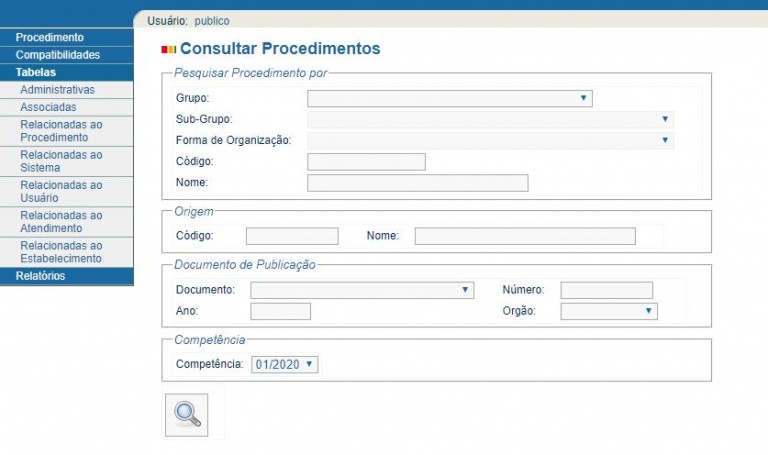 SIGTAP 2021 →Tabela de Procedimentos do SUS